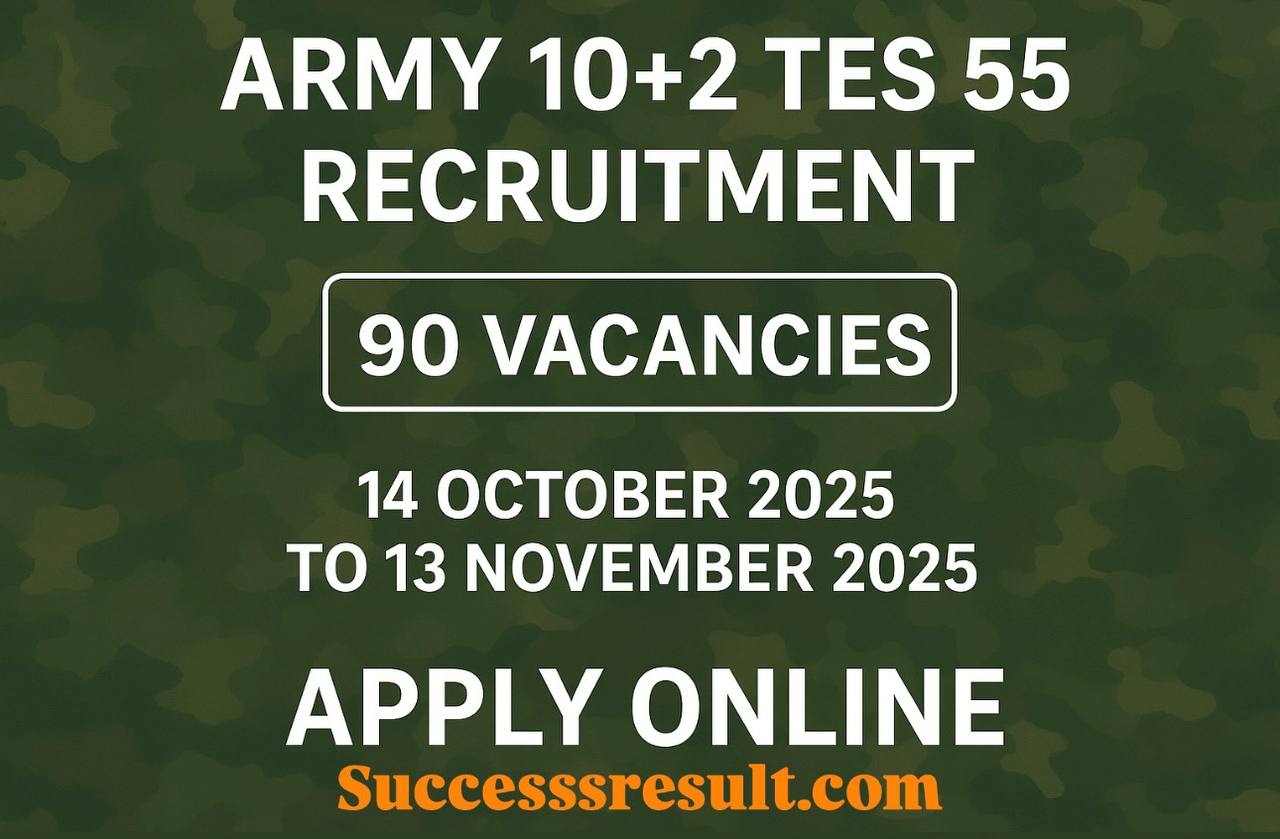 Army 10+2 TES 55 Recruitment 2025 - Apply Online for 90 Posts ...